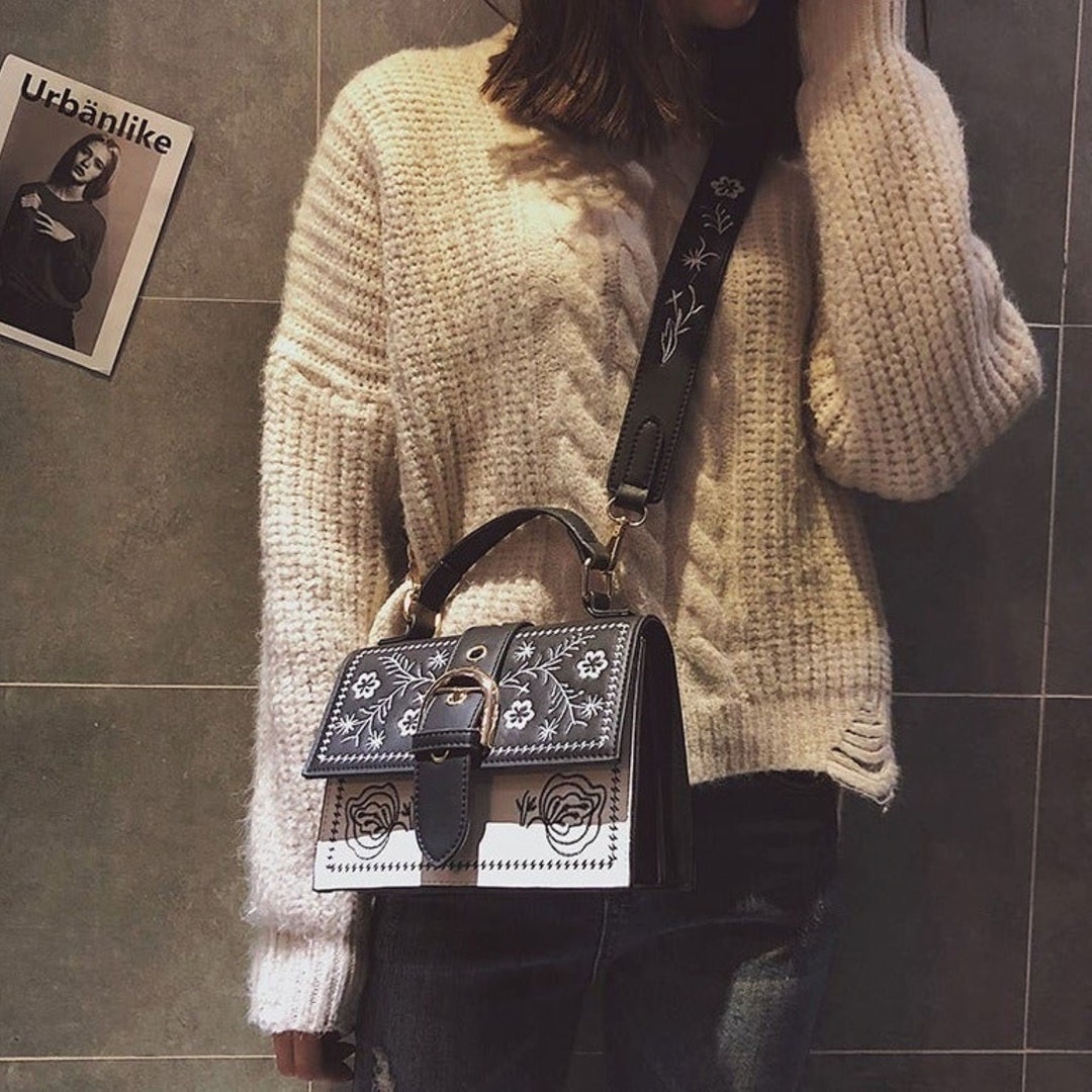 Vintage Embroidery Small Flap Bag - Etsy