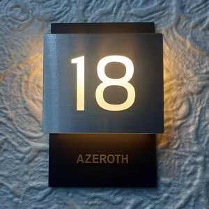 LED Room Number Sign, Custom Hotel Door Sign, Modern Hotel Door Room ...