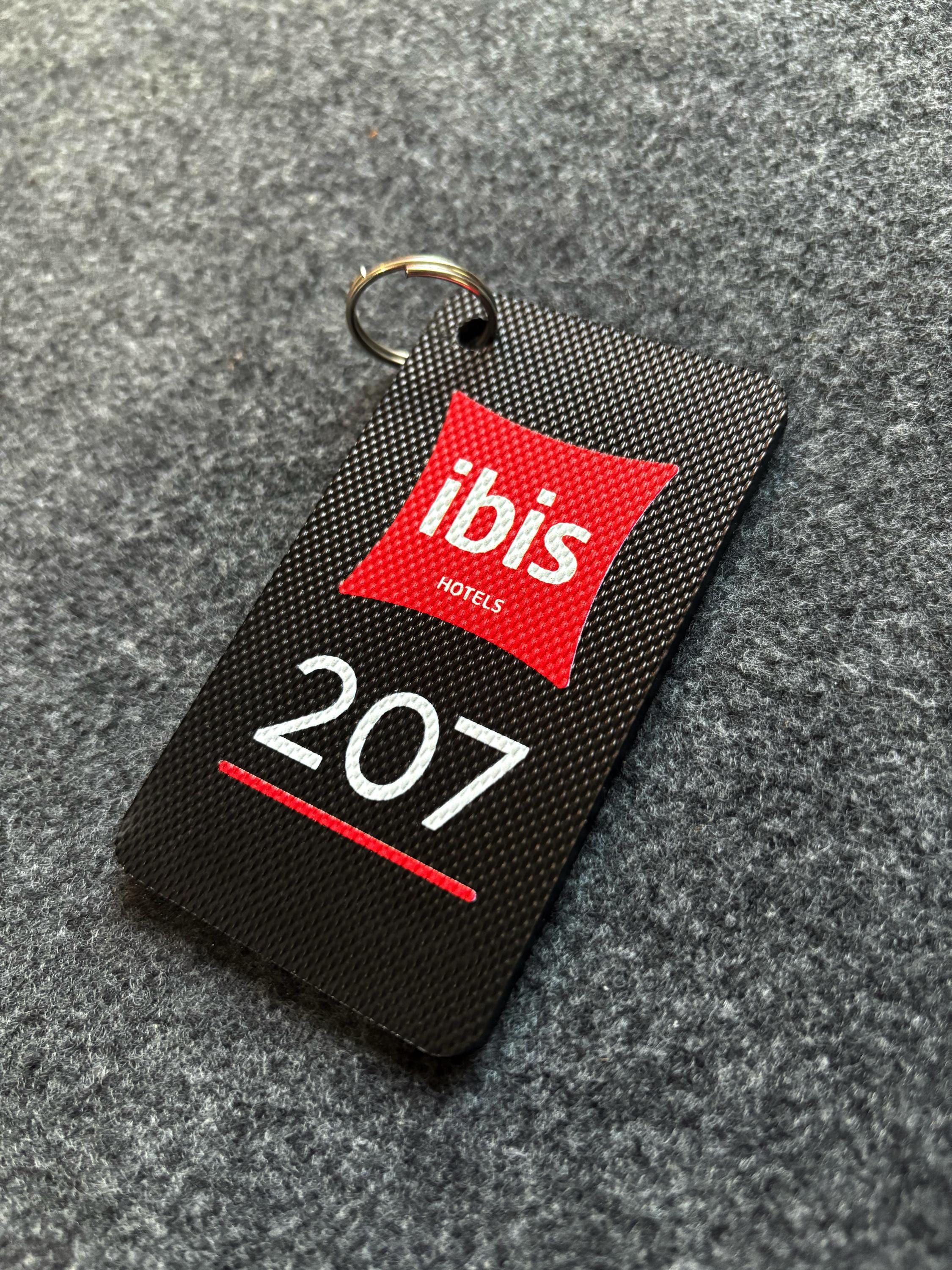 Key Holder for Hotels, Personalized Key Fob With Logo and Room Number ...
