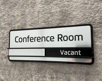 Flexible Status Conference Room Sign, Custom in Use - Vacant Signage ...