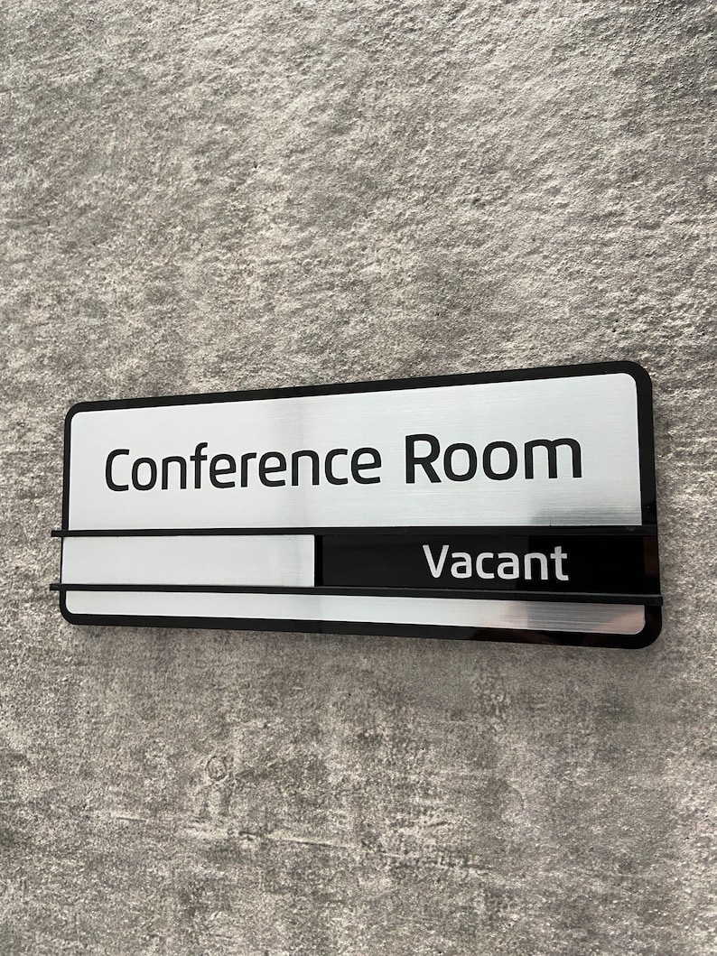 Modifiable Conference Room Sign, in Use - Vacant Status Indicator ...