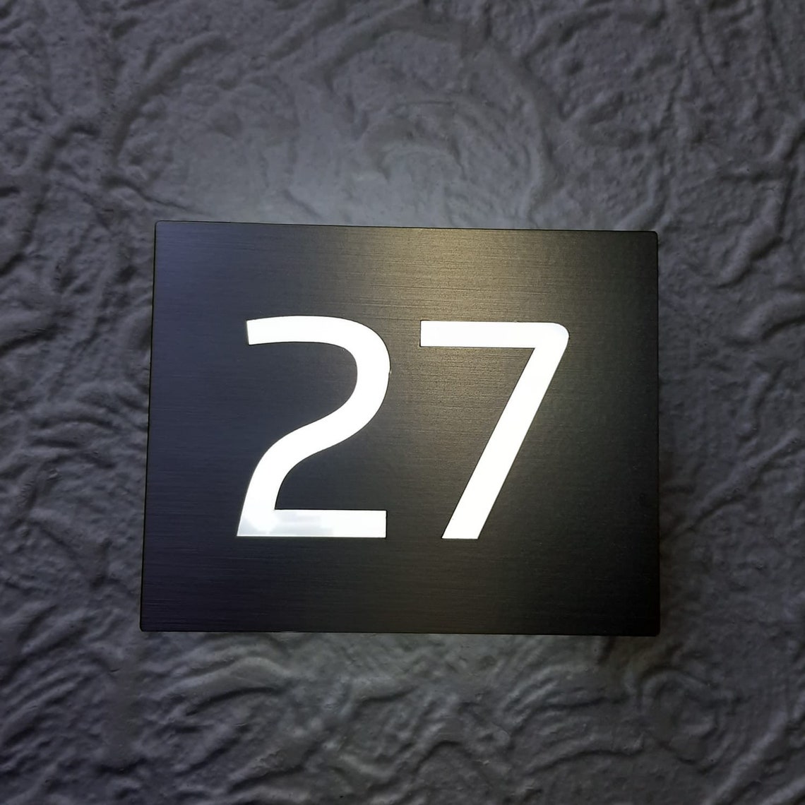 Illuminated House Number Sign, Modern LED Door Numbers, Custom Address ...