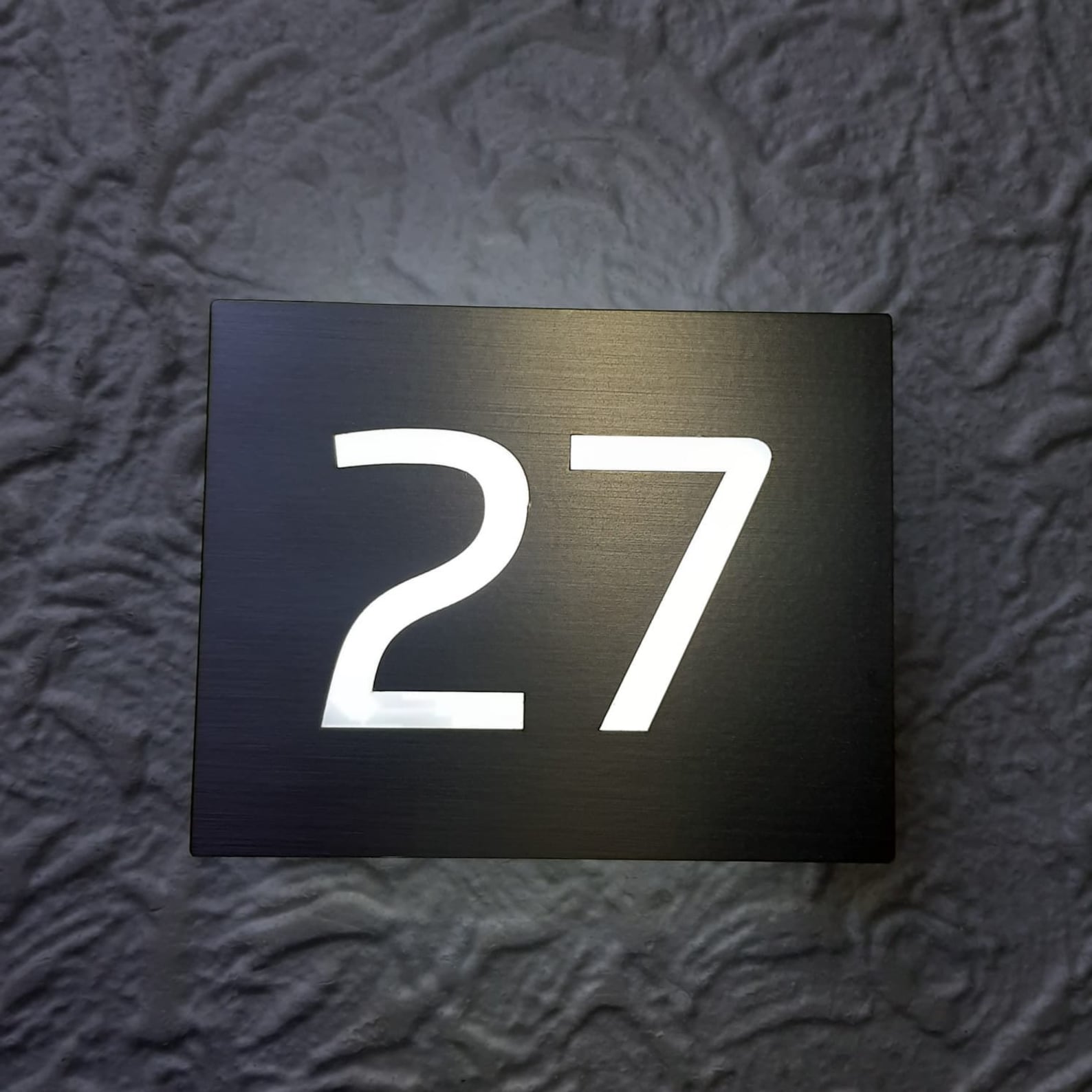Illuminated House Number Sign, Modern LED Door Numbers, Custom Address ...