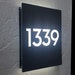 Illuminated House Number Sign, Modern LED Door Numbers, Custom Address ...