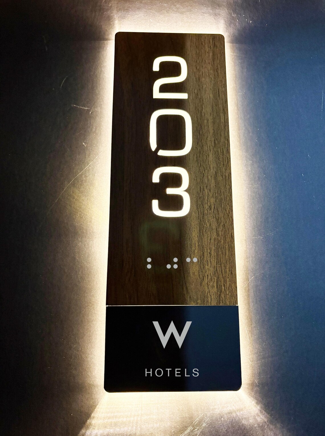 Custom Wooden Door Sign for Hotel, LED Room Number Sign With Your Logo ...