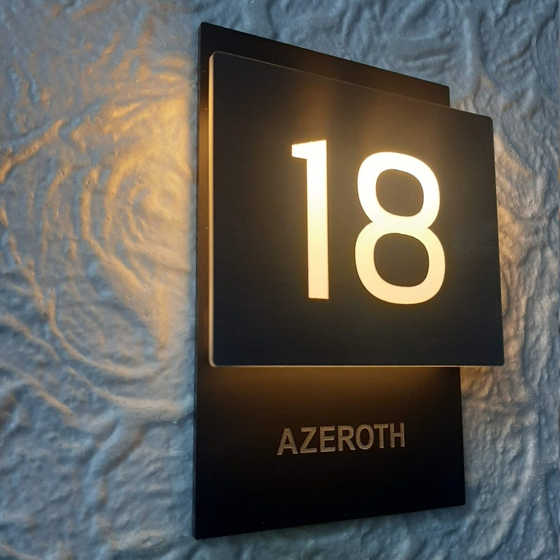 LED Room Number Sign, Custom Hotel Door Sign, Modern Hotel Door Room ...