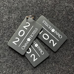 Custom Guesthouse Key Holder, Personalized Hotel Key Fob, Keychain With ...