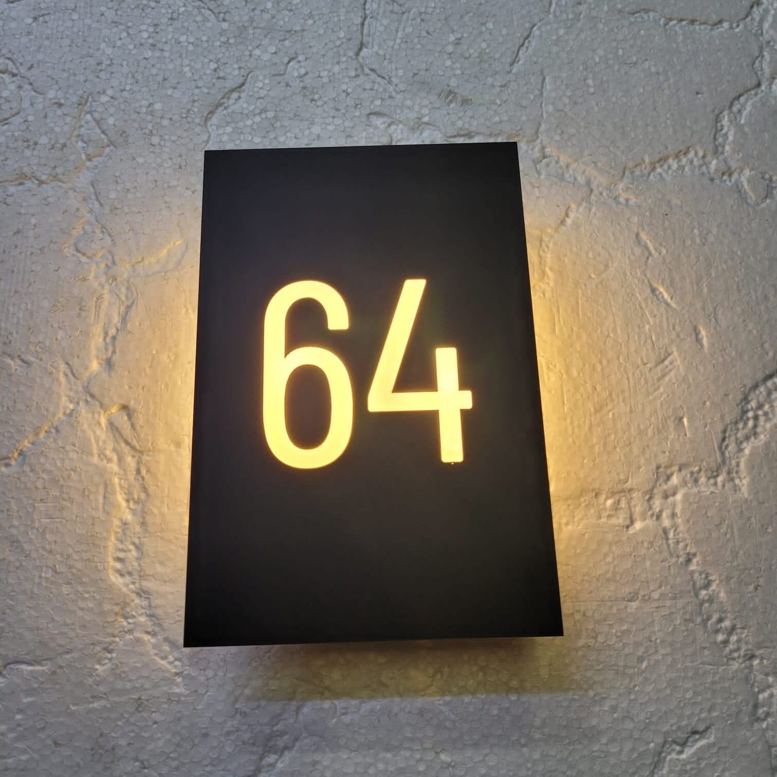 Illuminated House Number Sign, Modern LED Door Numbers, Custom Address ...