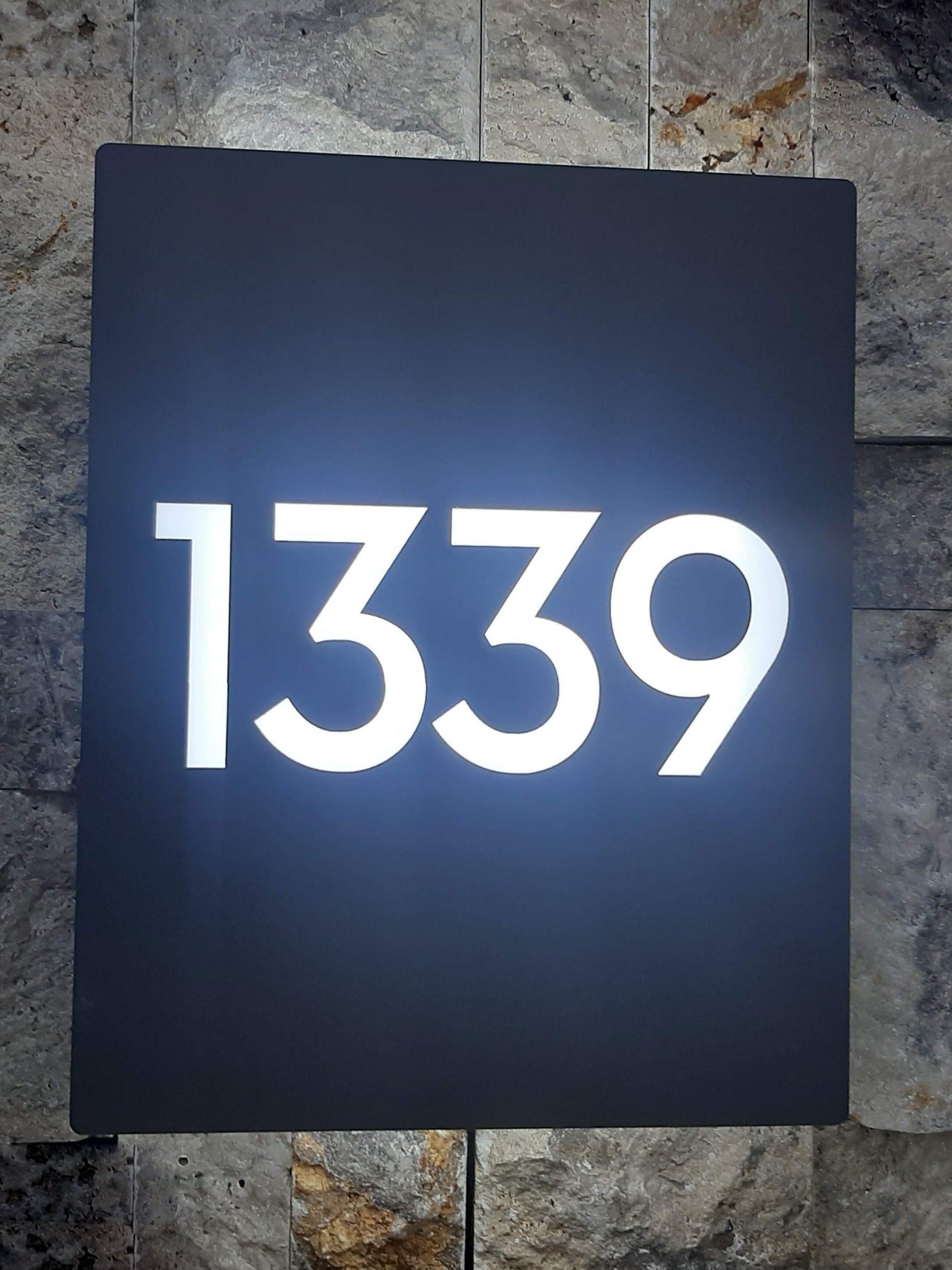 Illuminated House Number Sign, Modern LED Door Numbers, Custom Address ...