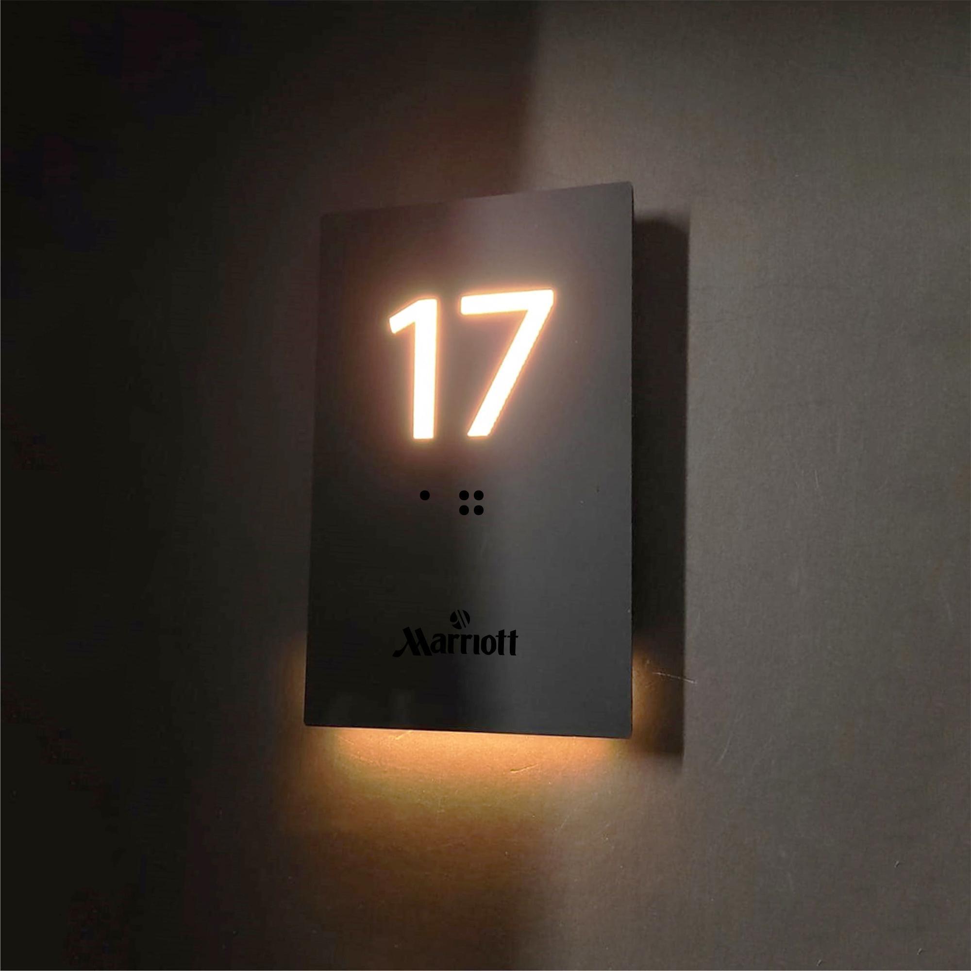 LED Room Number Sign, Custom Hotel Door Sign, Modern Hotel Door Room ...
