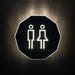 Glow Restroom Sign, LED Unisex Toilet Symbol, Backlit Bathroom Icon ...