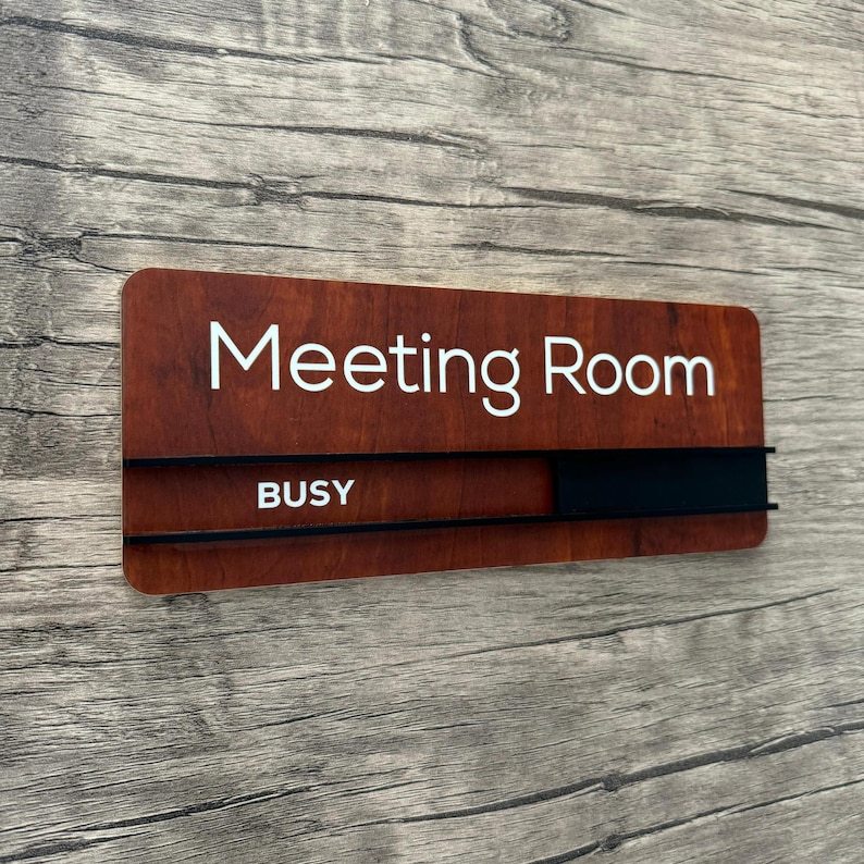 Customizable Meeting Room Status Sign, Moveable Busy - Available ...