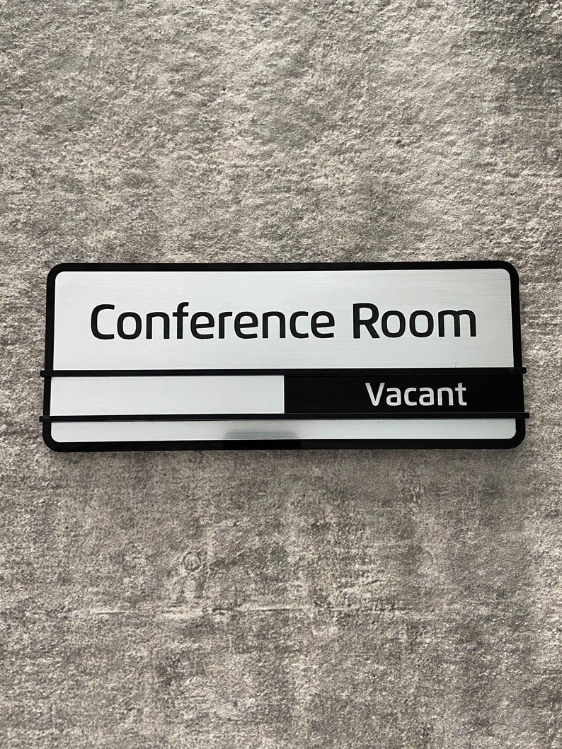Modifiable Conference Room Sign, in Use - Vacant Status Indicator ...