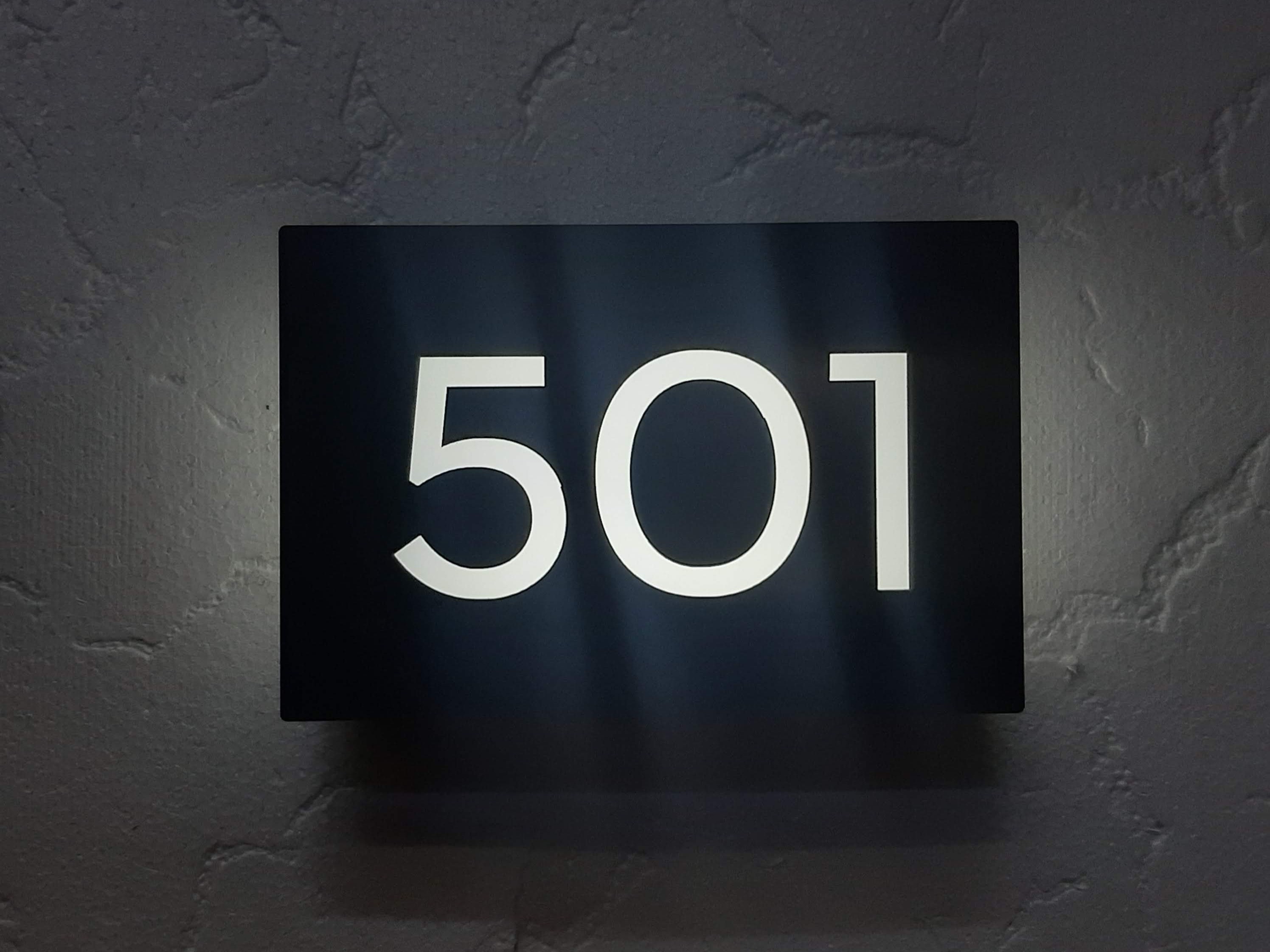 Illuminated House Number Sign, Modern LED Door Numbers, Custom Address ...