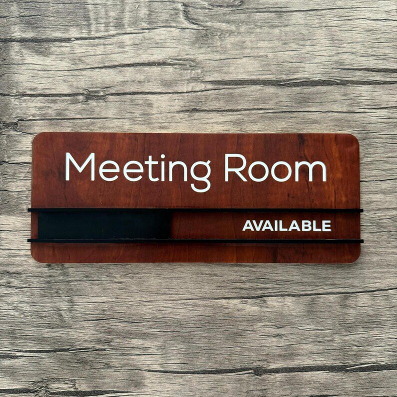 Customizable Meeting Room Status Sign, Moveable Busy - Available ...