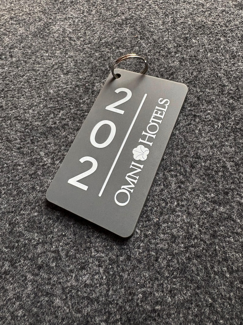 Custom Guesthouse Key Holder, Personalized Hotel Key Fob, Keychain With ...