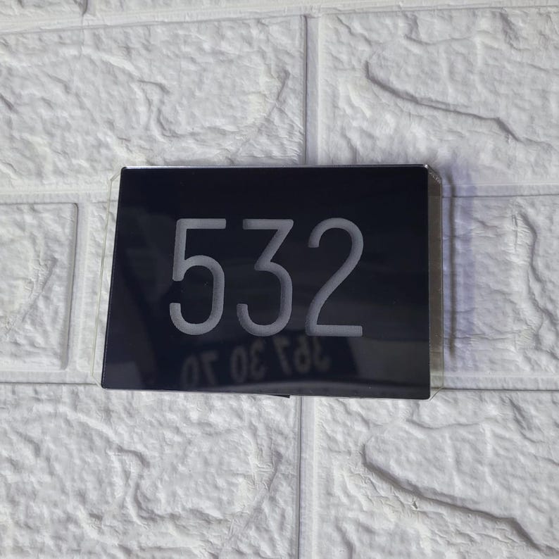 Illuminated House Number Sign, Modern LED Door Numbers, Custom Address ...