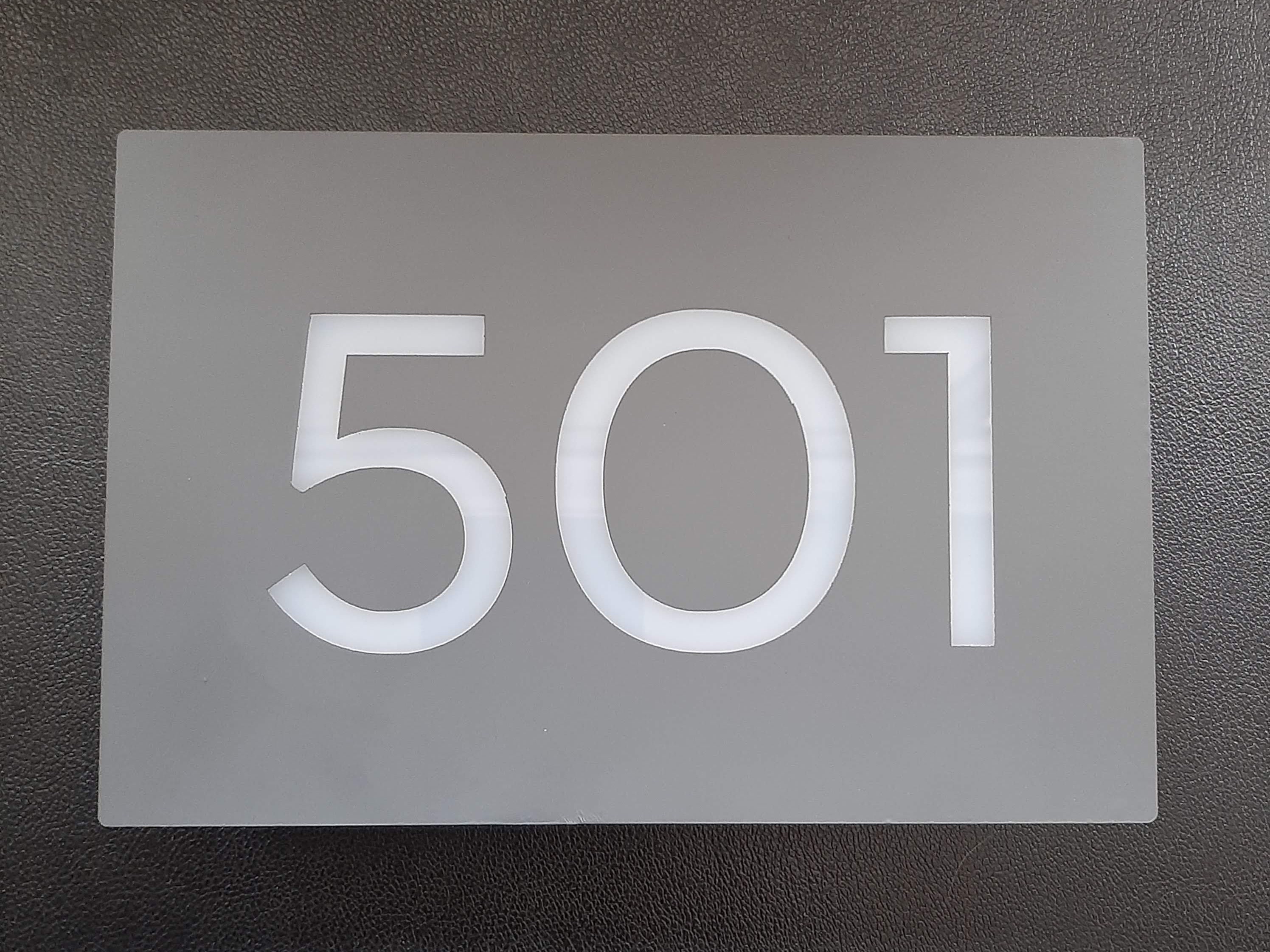 Illuminated House Number Sign, Modern LED Door Numbers, Custom Address ...