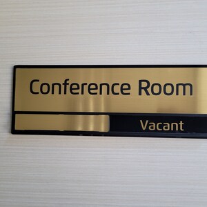 Flexible Status Conference Room Sign, Custom in Use - Vacant Signage ...