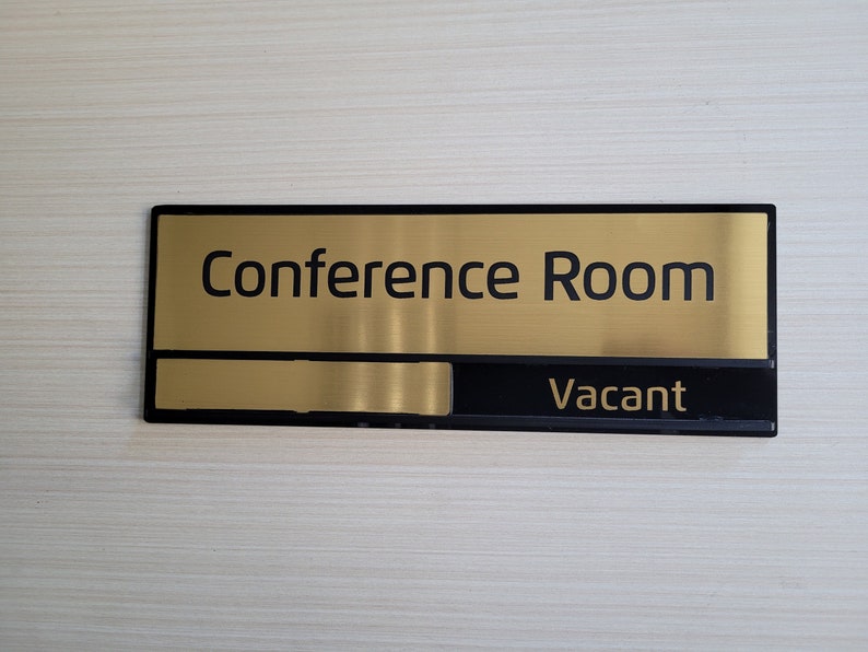 Flexible Status Conference Room Sign, Custom in Use - Vacant Signage ...
