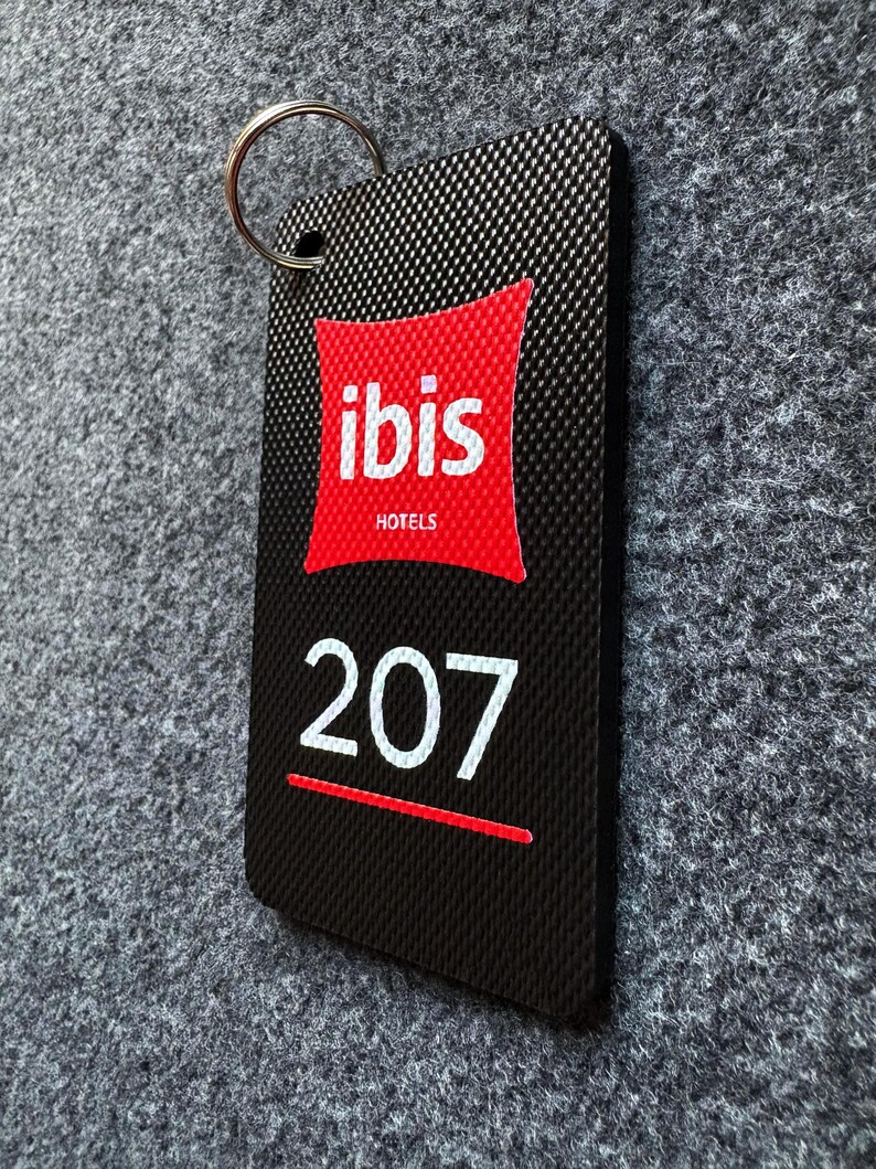 Key Holder for Hotels, Personalized Key Fob With Logo and Room Number ...
