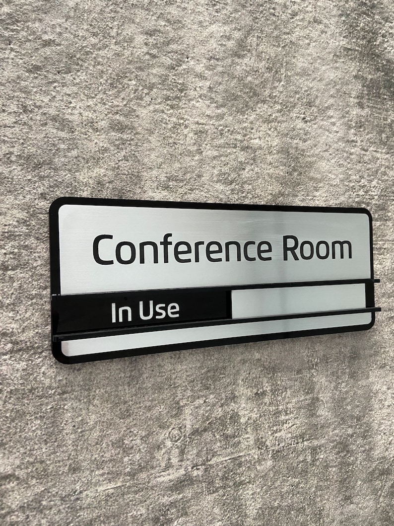 Modifiable Conference Room Sign, in Use - Vacant Status Indicator ...