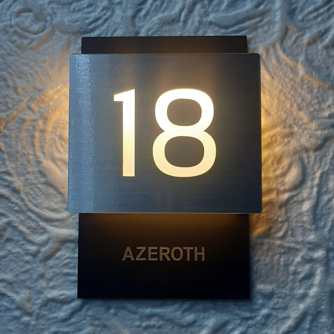 LED Room Number Sign, Custom Hotel Door Sign, Modern Hotel Door Room ...