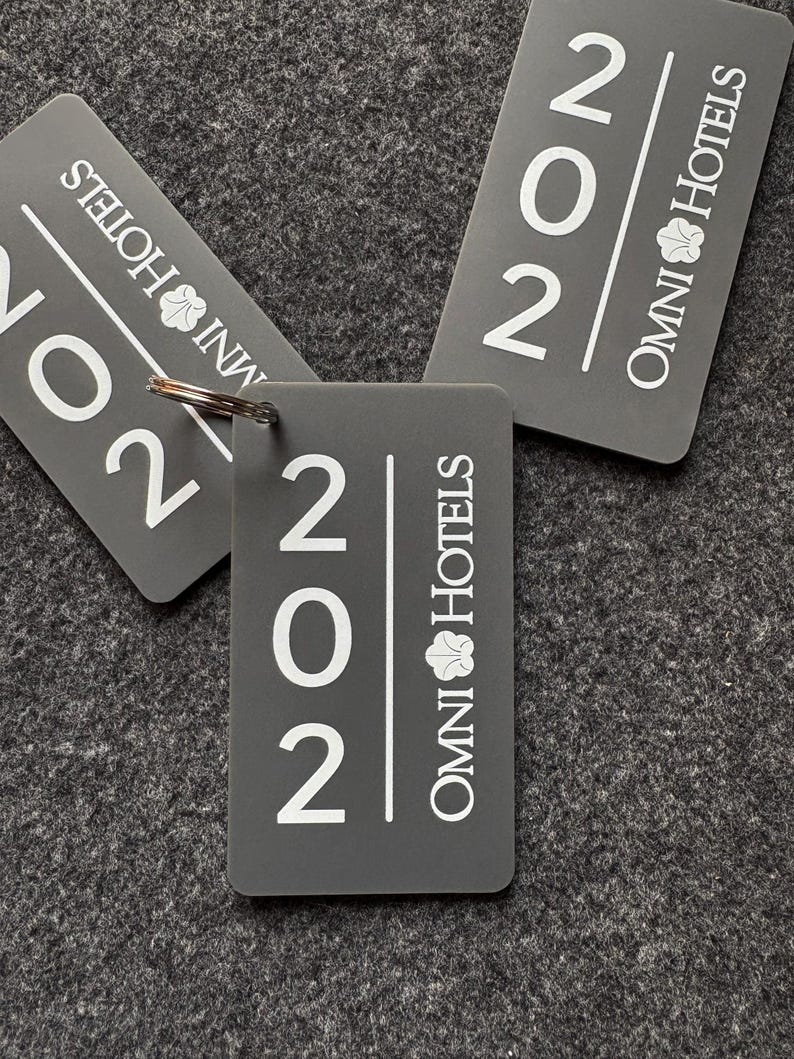 Custom Guesthouse Key Holder, Personalized Hotel Key Fob, Keychain With ...