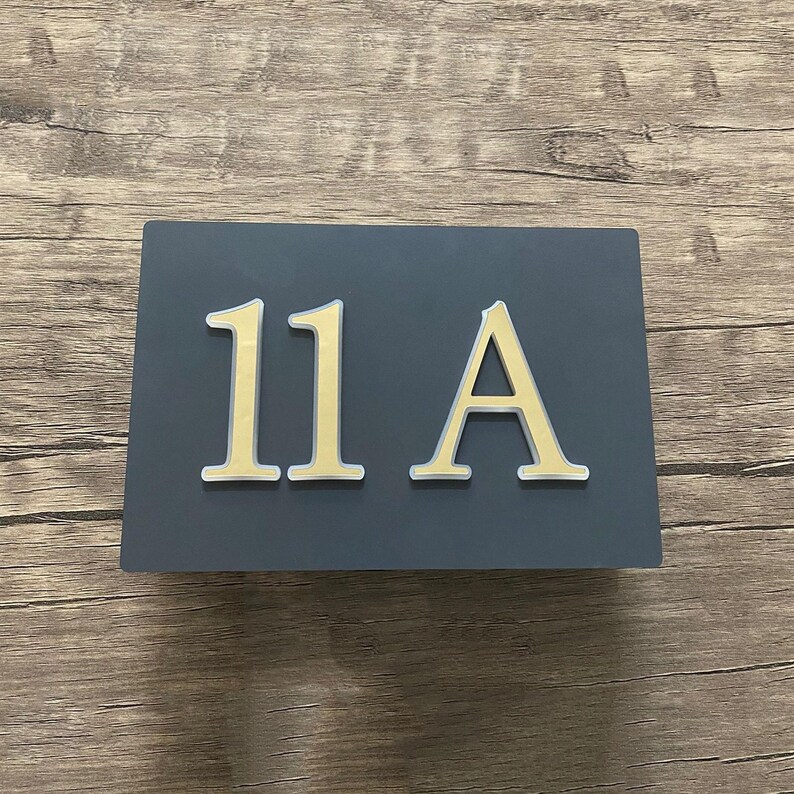 Illuminated House Number Sign, Modern LED Door Numbers, Custom Address ...