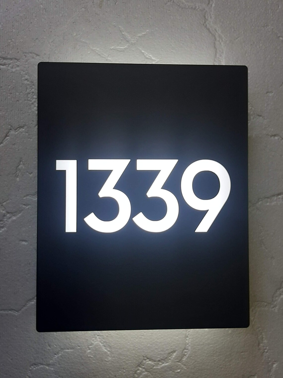 Illuminated House Number Sign, Modern LED Door Numbers, Custom Address ...