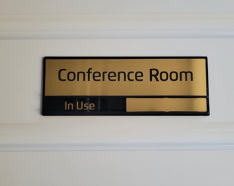 Modifiable Conference Room Sign, in Use - Vacant Status Indicator ...