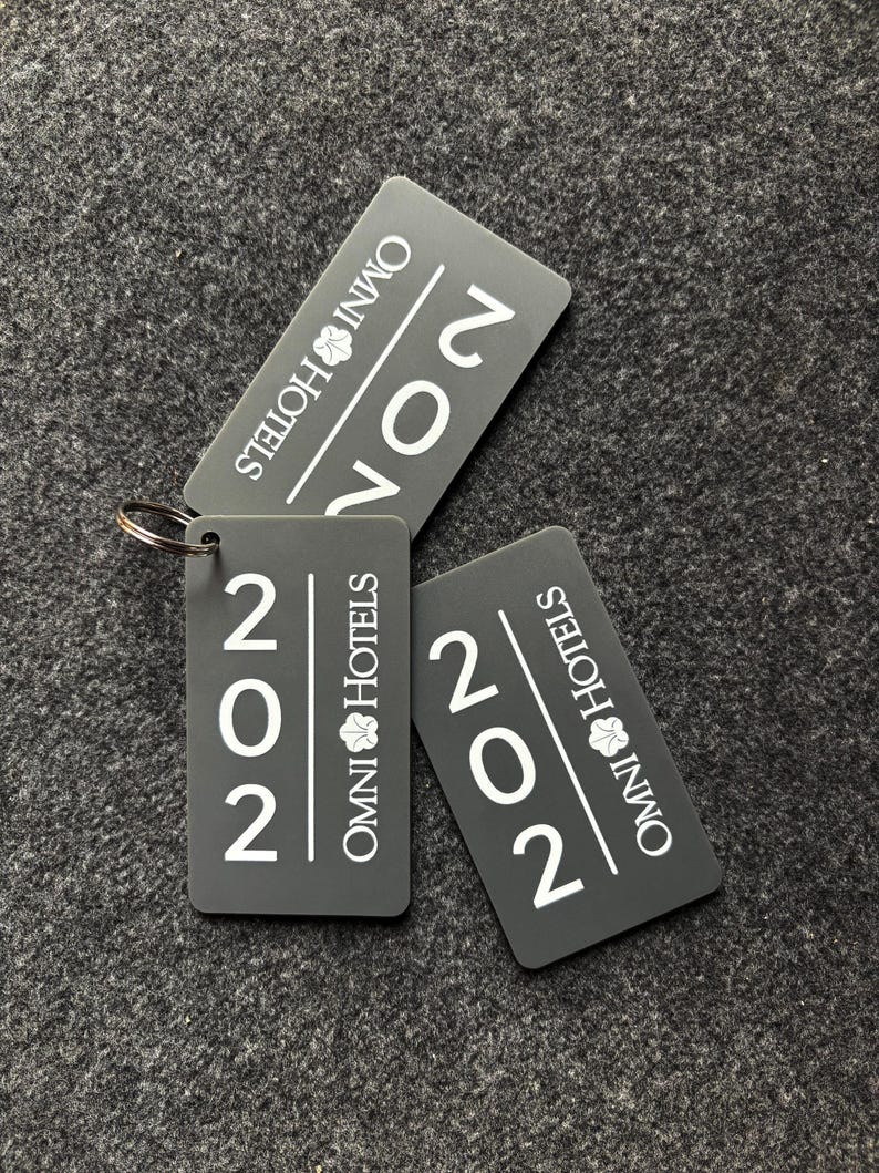 Custom Guesthouse Key Holder, Personalized Hotel Key Fob, Keychain With ...
