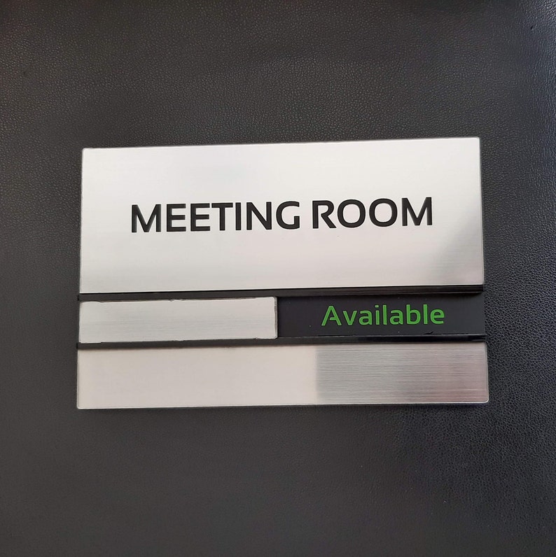 Adjustable Status Meeting Room Sign, Customizable Busy - Available ...