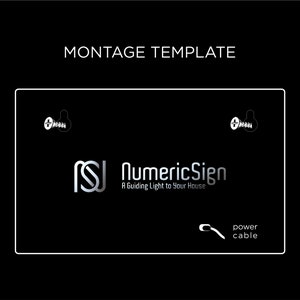 Outdoor Black House Number Sign, Elegant LED Home Sign, Minimalist ...