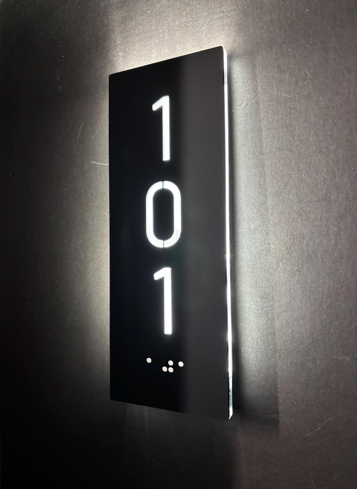 Hotel Door Number Sign With LED Light, Custom Acrylic Room Plaque, ADA ...