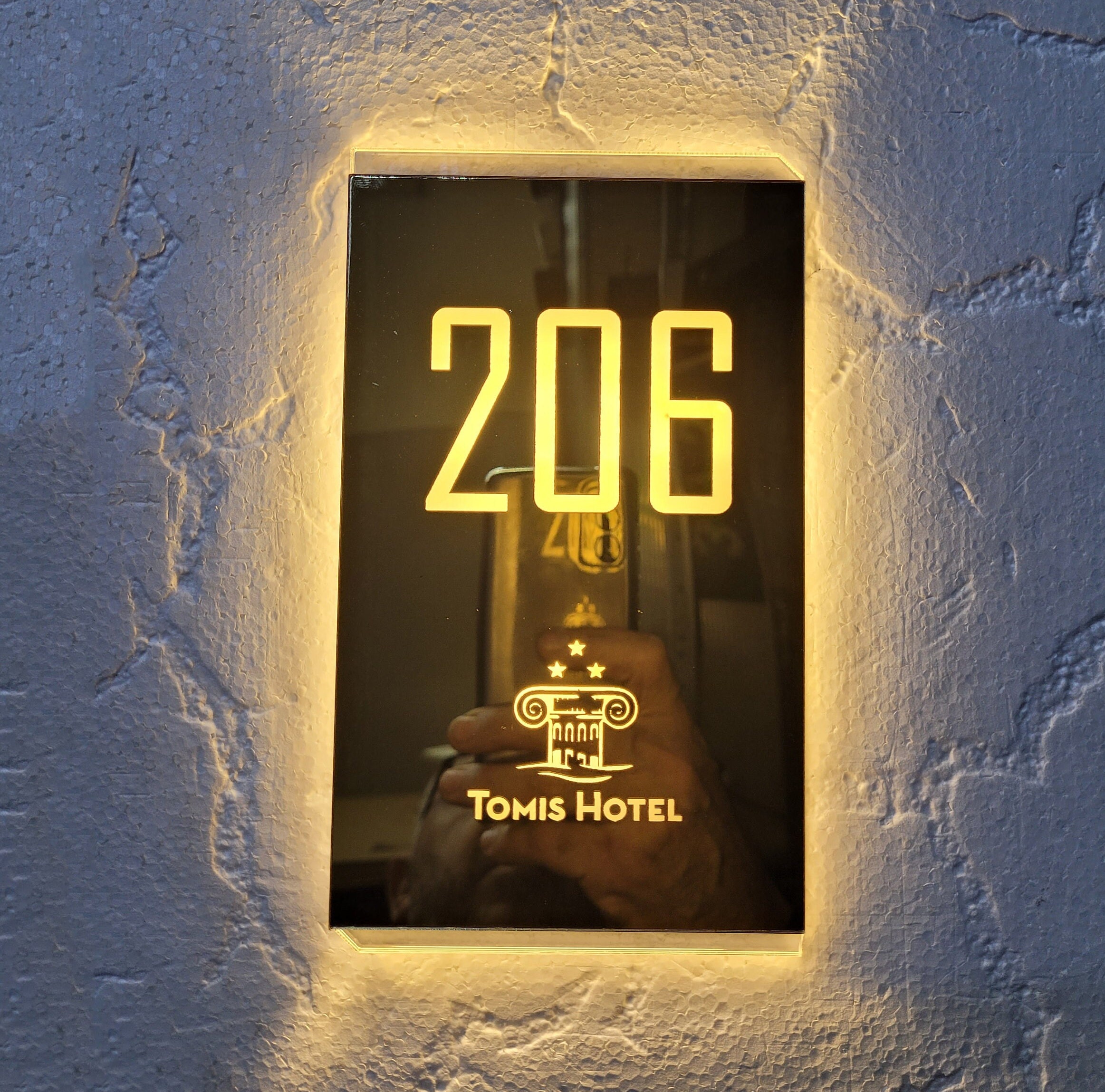 Personalized Room Number Sign, LED Door Sign for Hotel, Custom Hotel ...