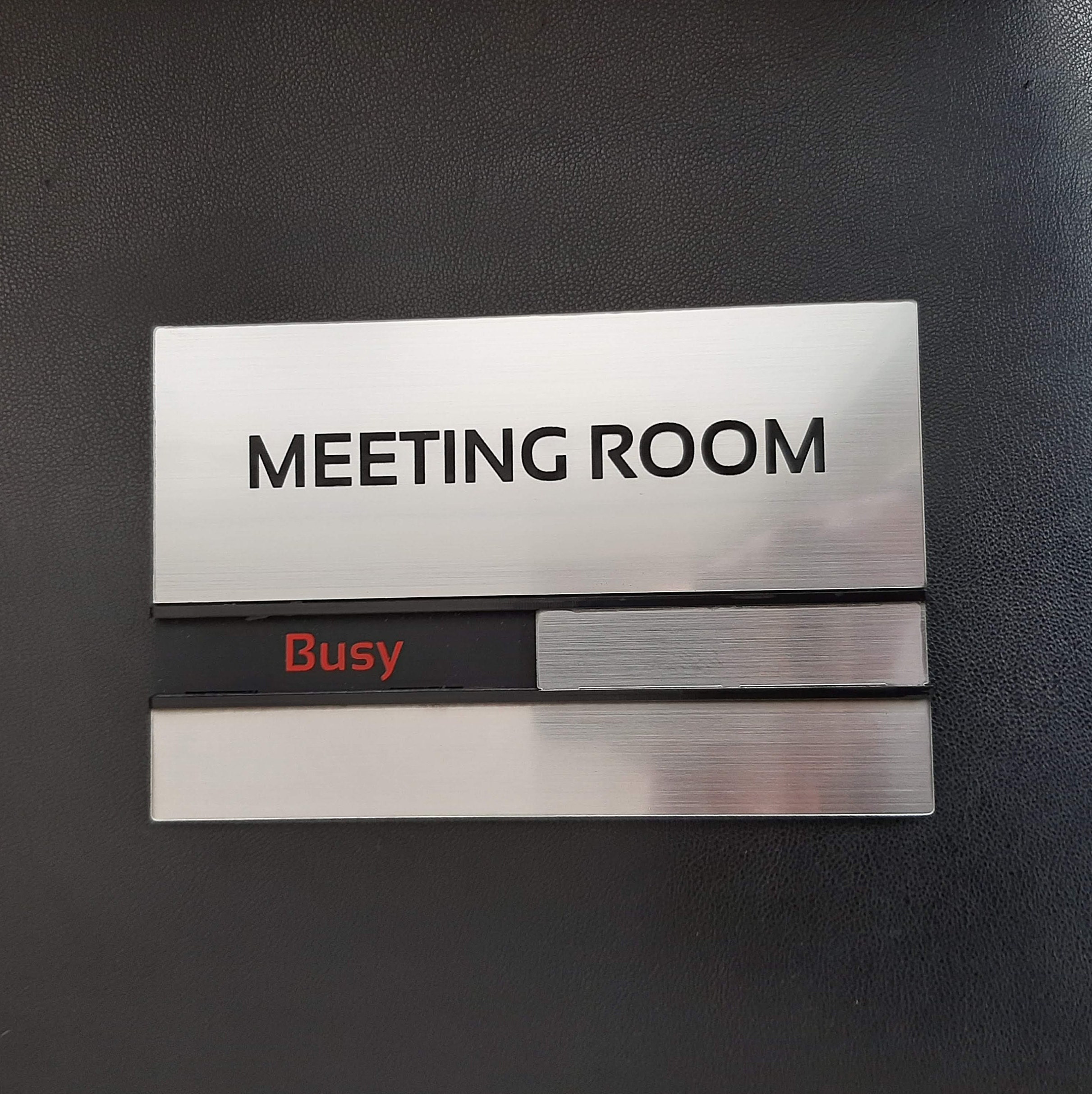 Adjustable Status Meeting Room Sign, Customizable Busy - Available Indicator, Door Plate, Office ...
