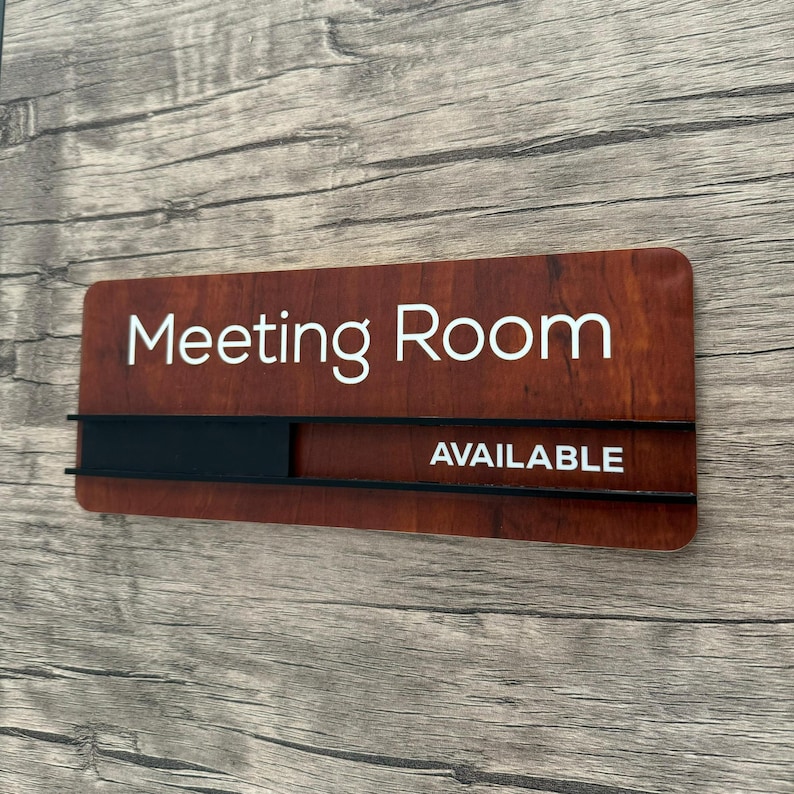 Customizable Meeting Room Status Sign, Moveable Busy - Available ...