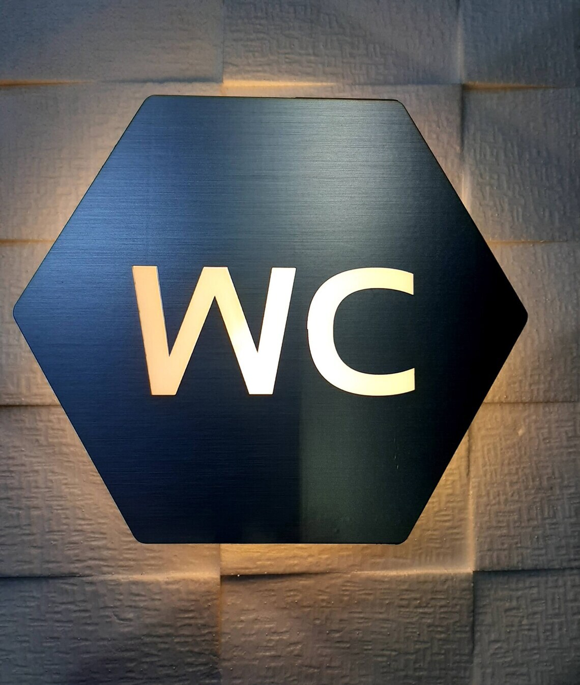 Light Box WC Sign, Illuminated WC Sign, LED Sign, Directional Sign ...