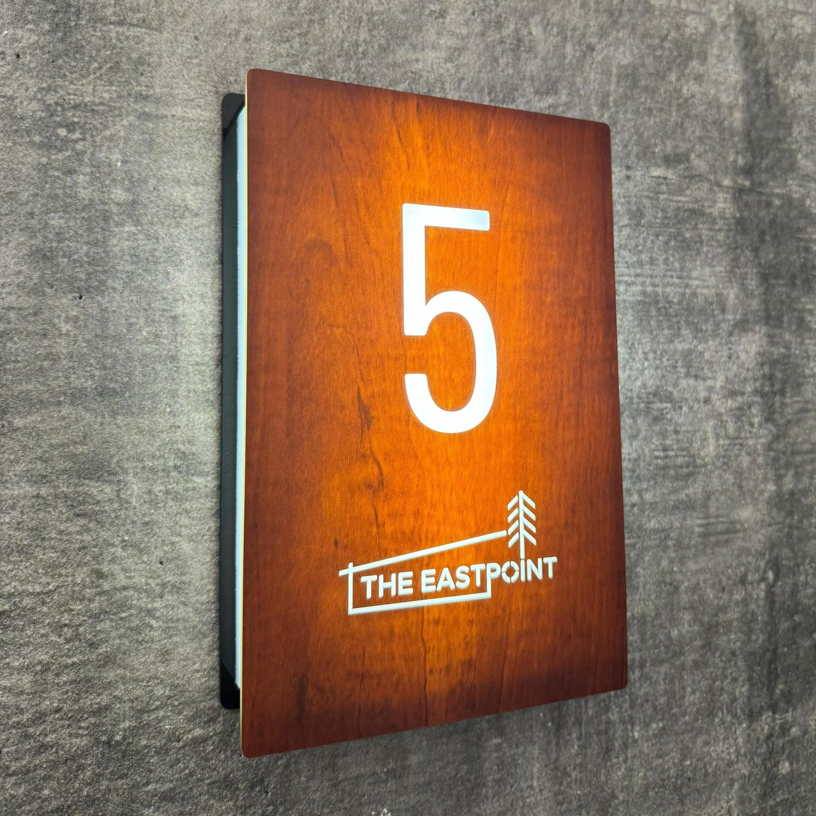 Custom Wooden Hotel Room Sign With LED Light, Personalized Room Number ...