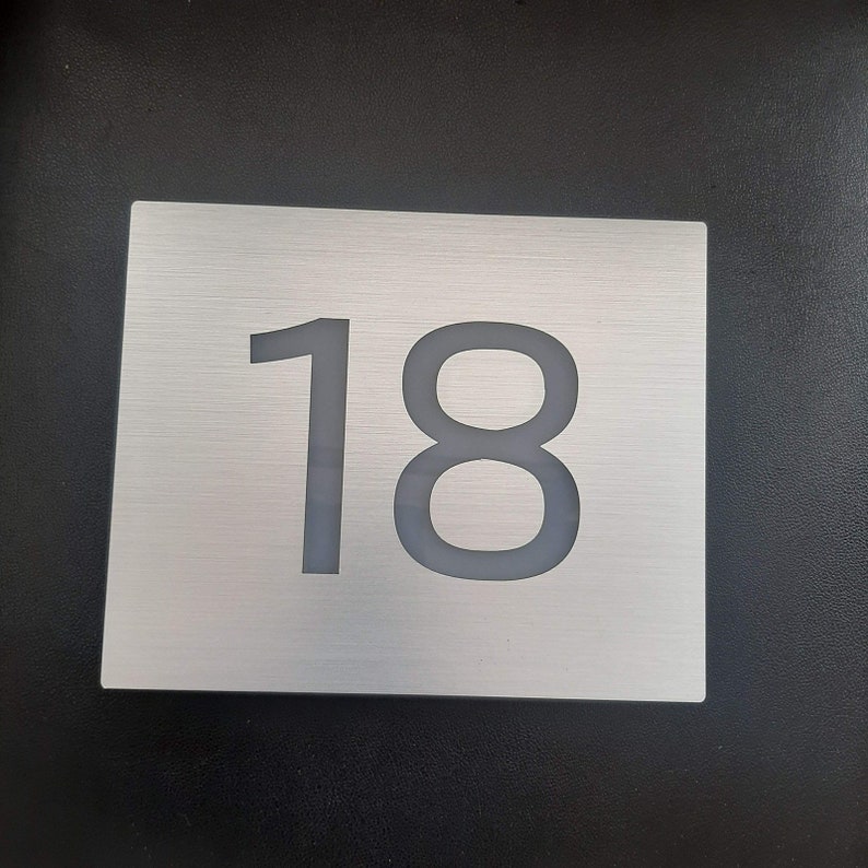 Illuminated House Number Sign, Modern LED Door Numbers, Custom Address ...