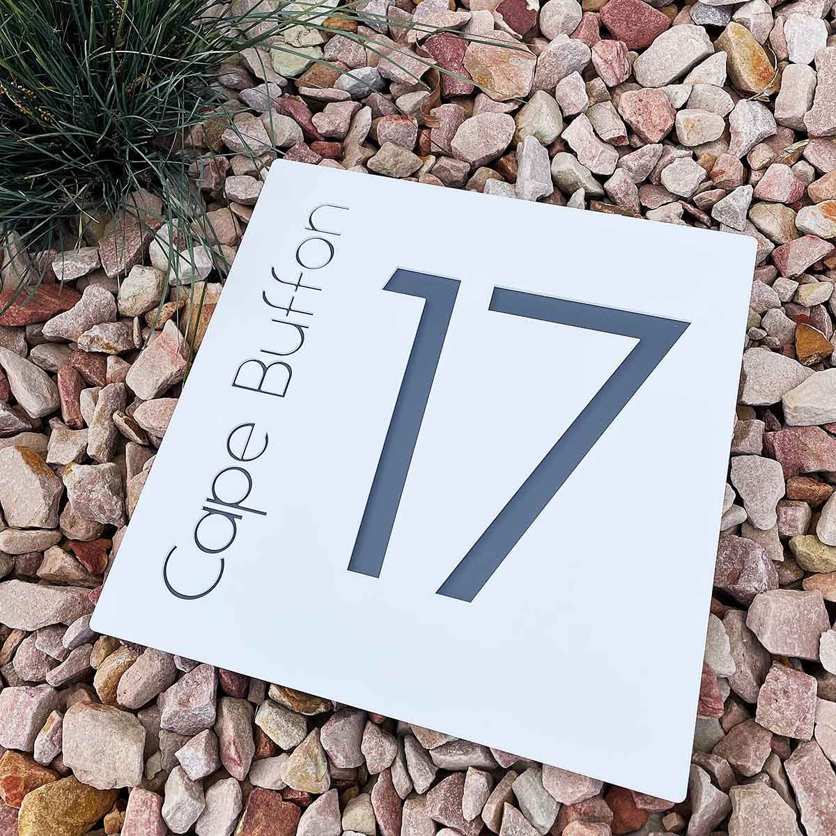 Modern House Number Plaque, Personalized Address Sign, Acrylic Outdoor ...