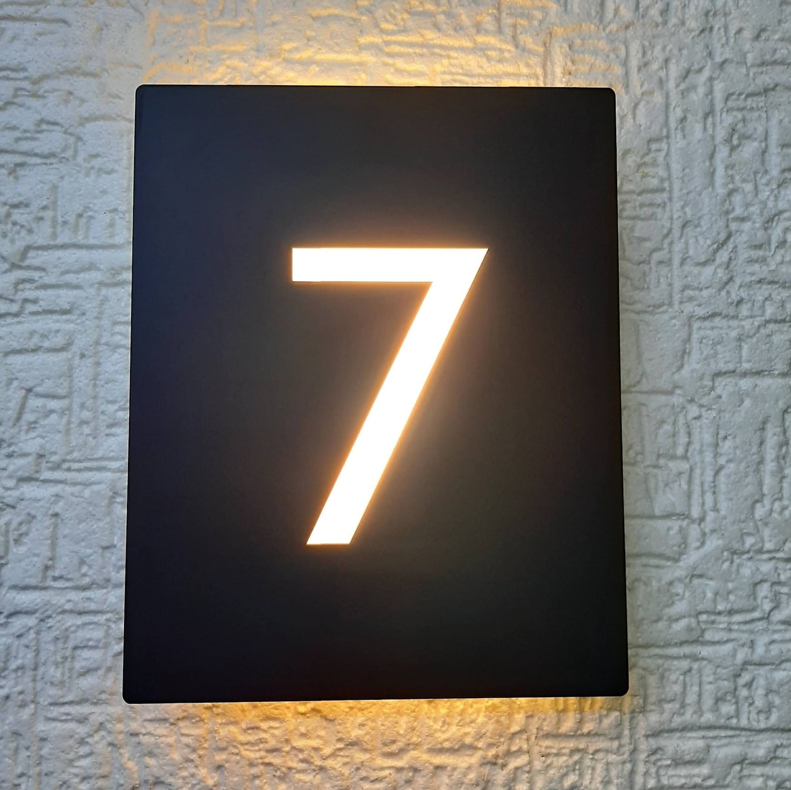 Illuminated House Number Sign, Modern LED Door Numbers, Custom Address ...