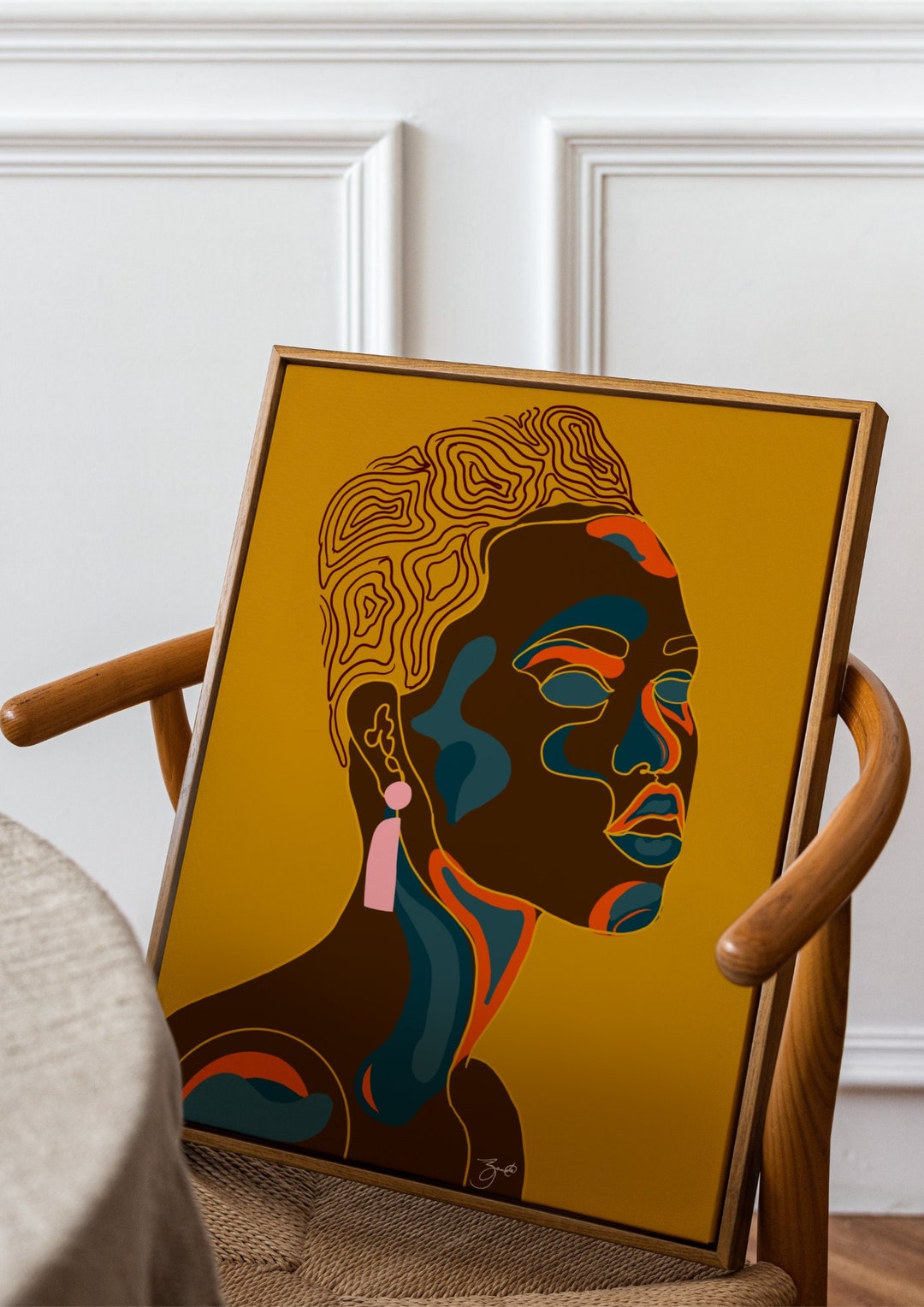 Black Woman | Portrait Drawing | African American Woman Art | Art Print ...