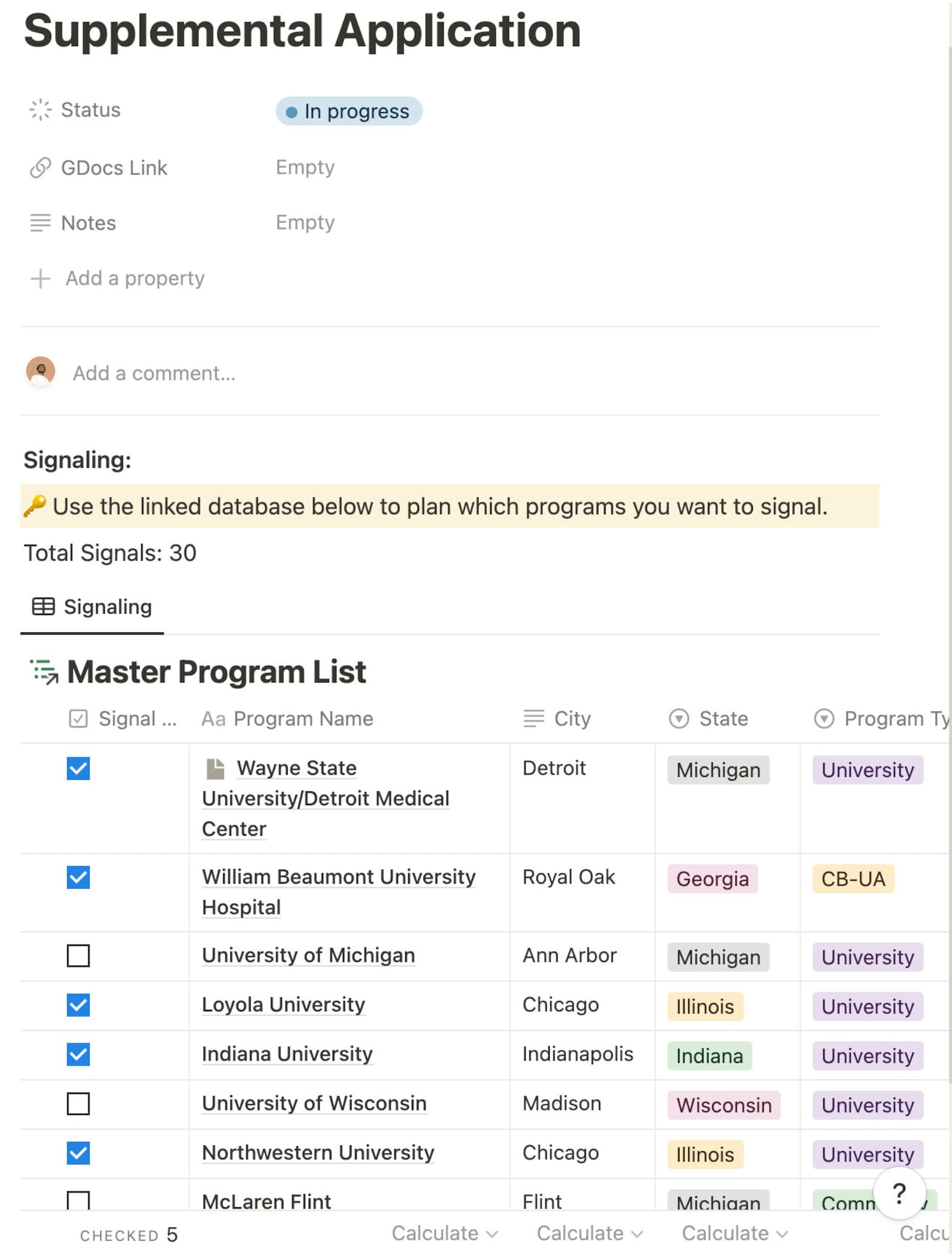 Residency Application Dashboard (notion Template for Medical Students ...