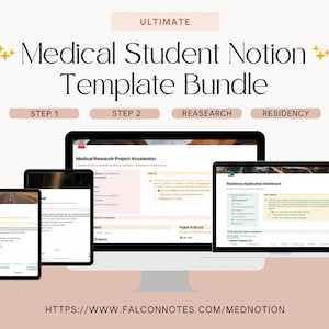 The ULTIMATE Medical Student Notion Template Bundle - Etsy