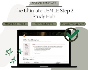 USMLE Step 1 Study Hub (notion Template for Medical Students) - Etsy