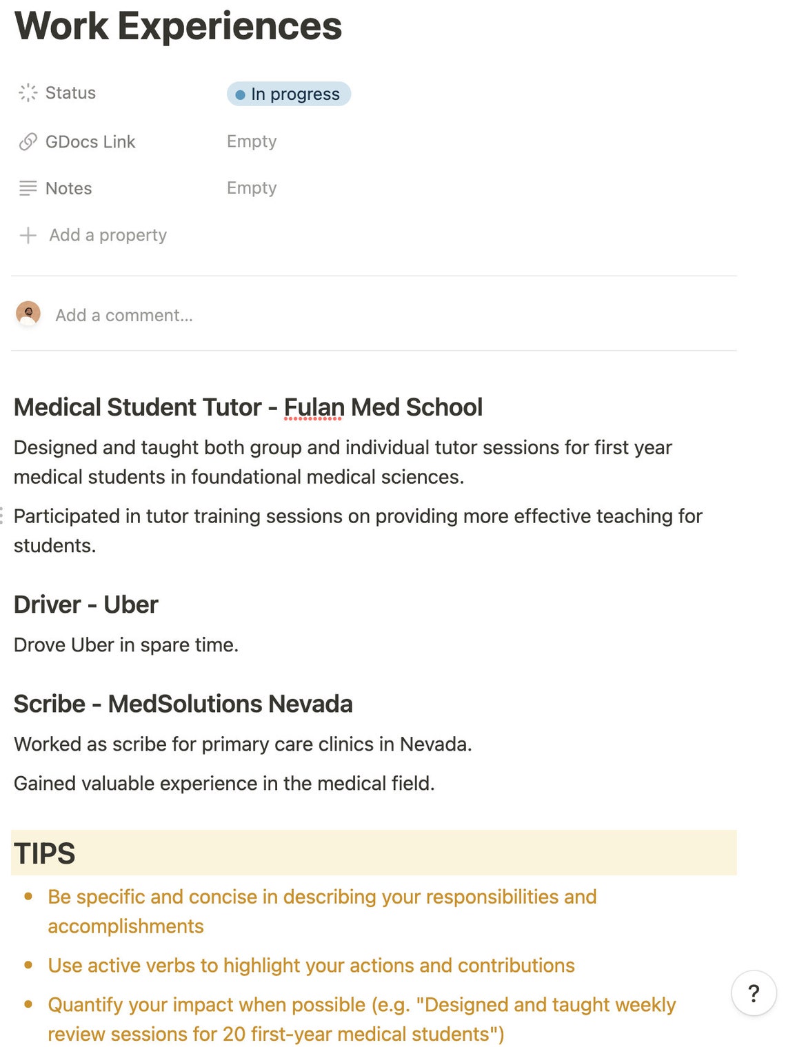 Residency Application Dashboard (notion Template for Medical Students ...