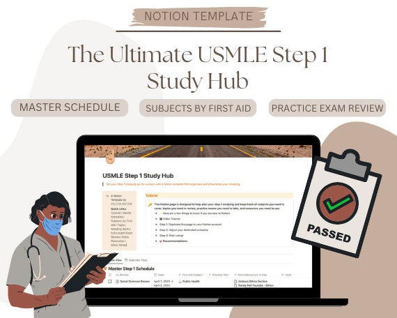 USMLE Step 1 Study Hub (notion Template for Medical Students) - Etsy