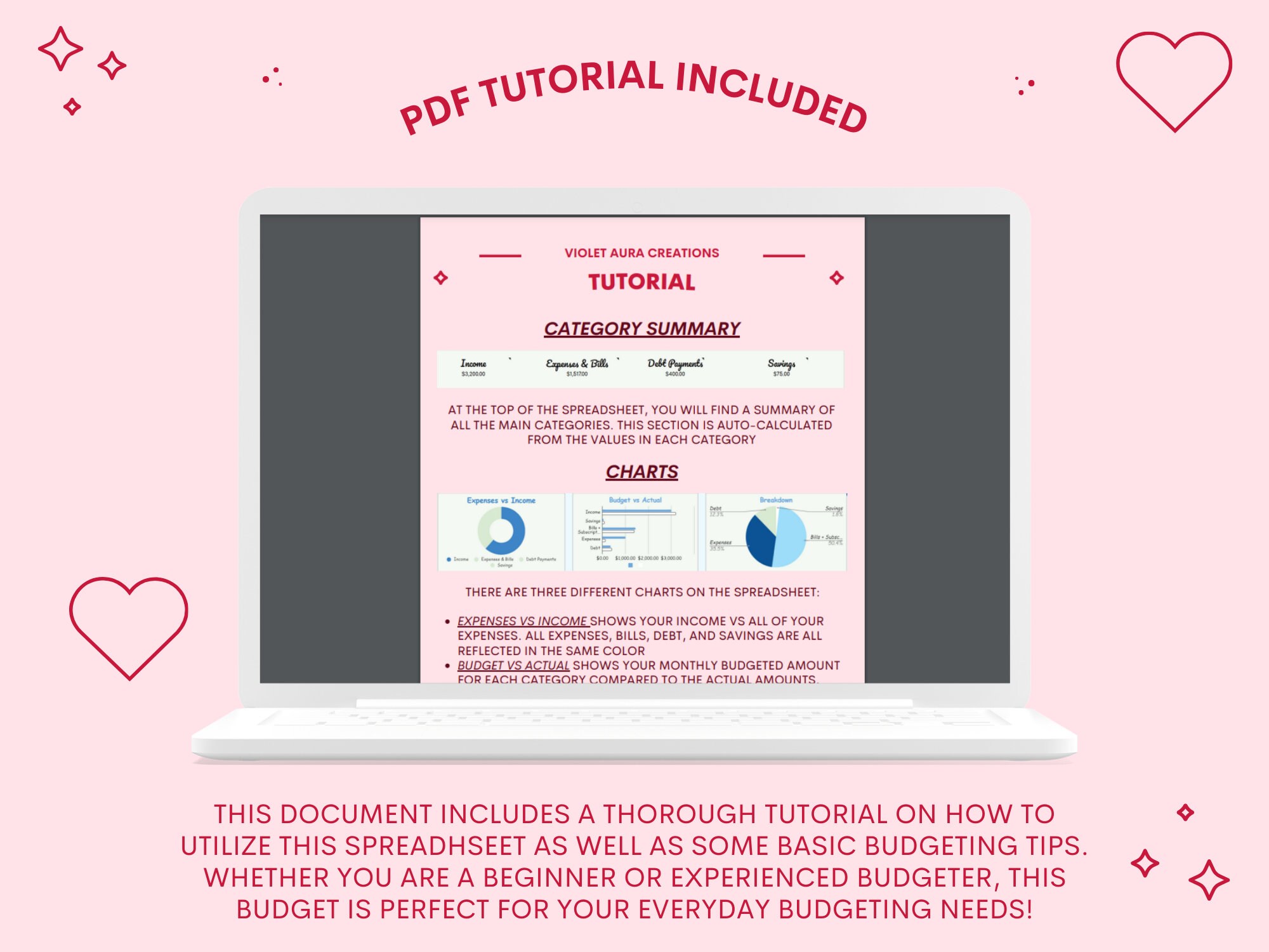 Kawaii Friends Budget Spreadsheet - for Desktop - Etsy